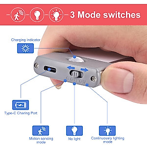 54-LED Motion Sensor Cabinet Light,Under Counter Closet Wireless USB Rechargeable Kitchen Night Lights,Battery Powered for Wardrobe,Cabinet,Cupboard（Warm Light）-2Pack