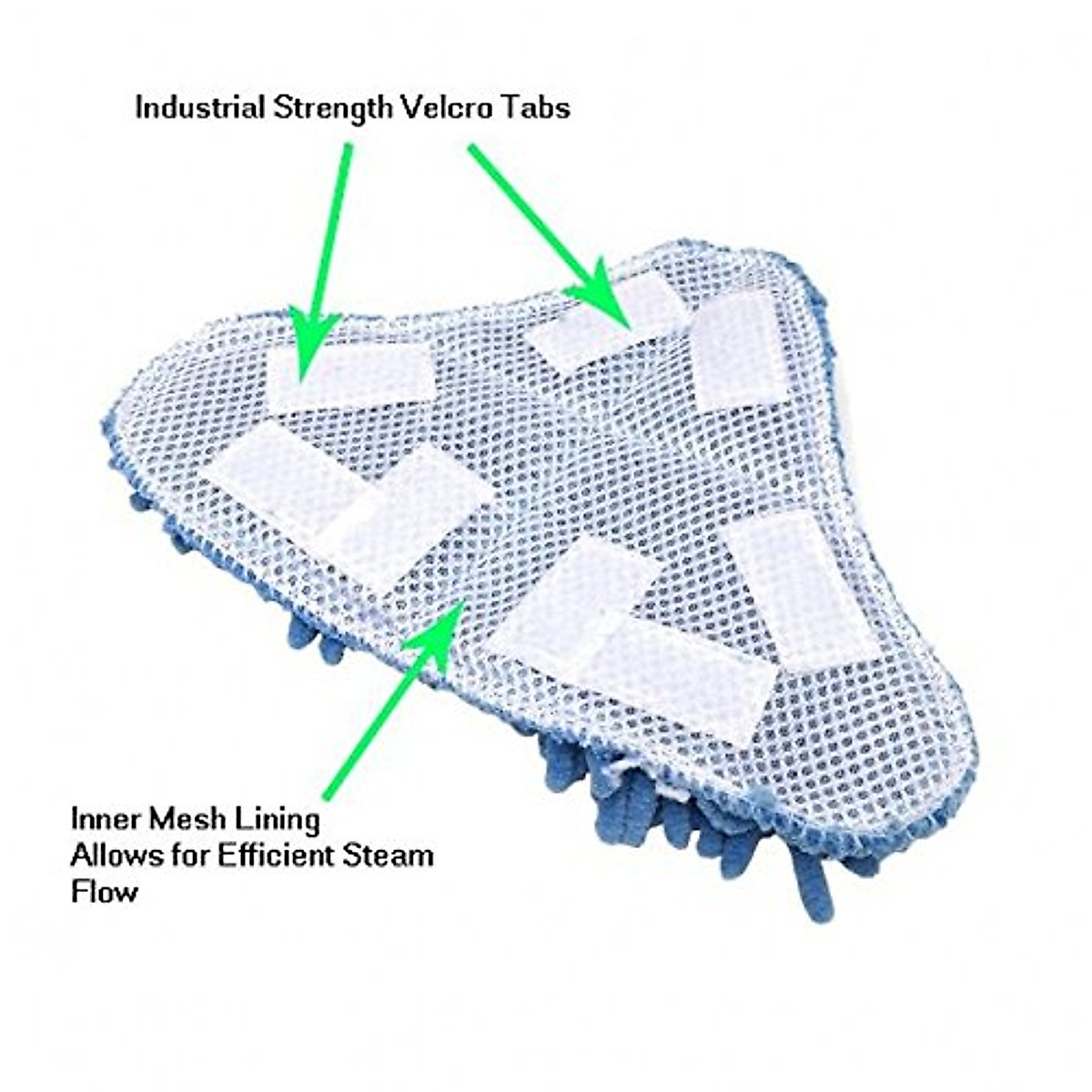 Hovico 3pcs H2O Steam Mop X5 Pads Washable Reusable Microfiber Cleaning Steamer Replacement Pads for H20 Steam Mop Cleaner