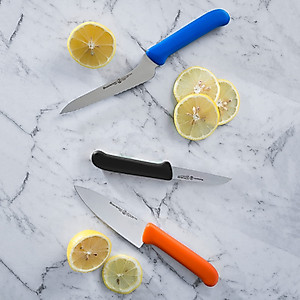 Messermeister Petite Messer 3” Sheep’s Foot Parer with Matching Sheath, Black - German 1.4116 Stainless Steel & Ergonomic Handle - Lightweight, Rust Resistant & Easy to Maintain