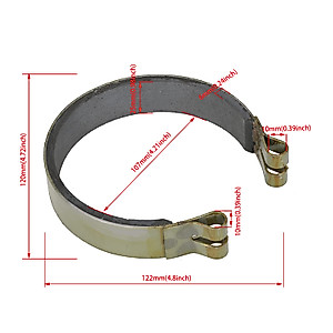 GREHUA 4" Go Kart Brake Band & 71" Throttle Cable Kit Compatible with Predator 212cc 196cc GX160 GX200 6.5hp Manco Bandit Critter 1492 4316 297 Azusa 2251-B Yerf-Dog Yard Cart Mini Bike ATV Parts