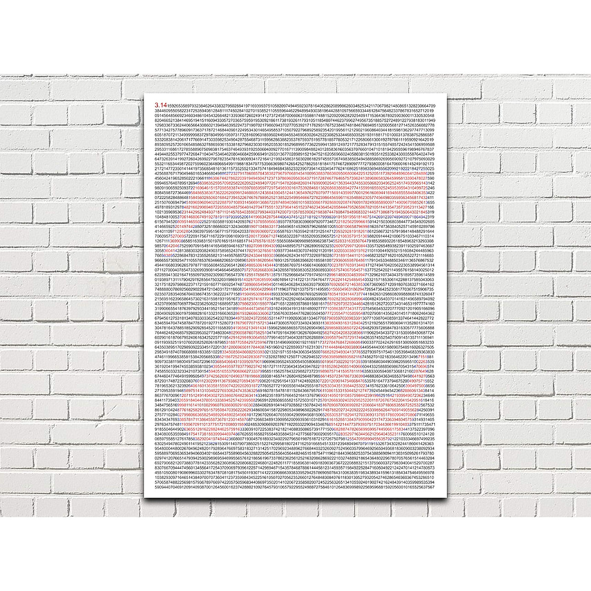 Pi Sign Poster Print First 10000 digits