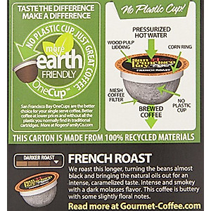 SF Bay Coffee French Roast 12 Ct Dark Roast Compostable Coffee Pods, K Cup Compatible including Keurig 2.0