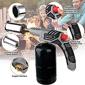 Powerful Cooking Torch,Sous Vide,Propane Kitchen Torch, Searing Steak Meater Gun Lighter,Culinary Kitchen Grilling Tool for Searing Steak & Creme Brulee