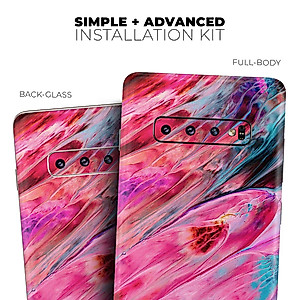 DesignSkinz Liquid Abstract Paint V67 Protective Vinyl Decal Wrap Skin Cover Compatible with The Samsung Galaxy S20 (Screen Trim & Back Glass Skin)