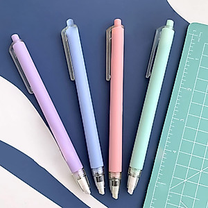 GINCEVHY 4 PCS Morandi Color Retractable Paper Cutter Pen, Craft Art Ceramic Blade, Safety Hobby Knife with Precision Blade for School and Home