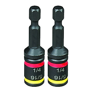 (2-Pack) 1/4 & 5/16 x 2" Reversible Dual-Sided Hex Chuck Driver - MSHC