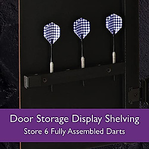 Fat Cat Electronx Electronic Dartboard Compact Size Over 35 Games with 167 Options Built-In Cabinet and Dart Storage for up to 12 Darts Auto Scoring LCD Display 8-Player Multiplayer and Soft Tip Darts