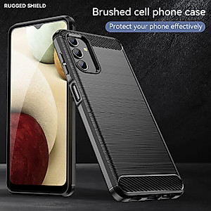 Koarwvc Phone Case for Galaxy A13 4G Case, Samsung A13 5G SM-A135U SM-A135M Case Carbon Fiber Shockproof Rugged Shield Anti-Scratch Soft TPU Back Cover Cases for Samsung Galaxy A13 4G / A13 5G (Black)