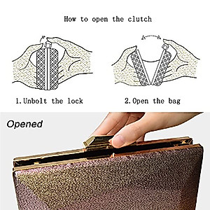 Svtose Glitter Clutch Purses for Women, Women's Evening Handbags (purple)