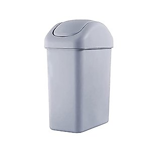 Trash Bin Trash Can Wastebasket Trash Can with Swing Lid, Compact Garbage Can for Bathroom, Bedroom,Office,Kitchen,Small Space Living Garbage Can Waste Bin (Color : OneColor, Size : 28.5x17x40cm)