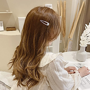 Lawie 100 Pack 2" Snap Hair Clips - Silver Metal Barrettes, 5cm Small Hairpins, Thin Barrettes for Gray Hair, DIY Crafts, Accessories for Women and Girls