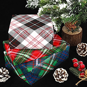 Whaline Christmas Tissue Paper Buffalo Plaid Wrapping Paper Blue Red Green White Black Gift Wrapping Tissue Paper Rustic Art Paper Crafts for Home DIY Gift Bags New Year Decor, 90 Sheets