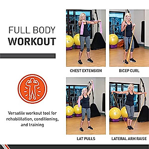 Body Sport Extra Heavy Resistance Exercise Band, Purple