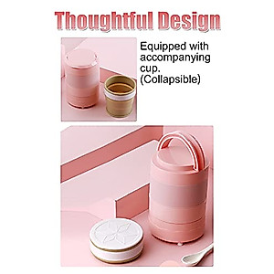 Portable Collapsible Blender with USB Rechargeable Personal Juicer Cup with 4000mAh Battery Mini Blender with Carry Handle Travel Blender for Camping/Office