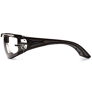 Pyramex Endeavor Plus Safety Glass Black/Gray Frame With Foam Padding Clear H2MAX Anti-fog Lens