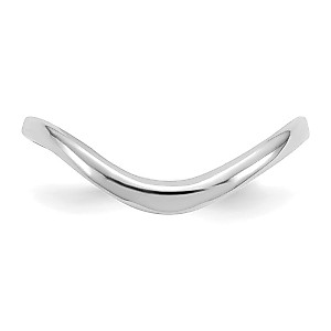 IceCarats 14K White Gold Wave Thumb Statement Ring Size 9