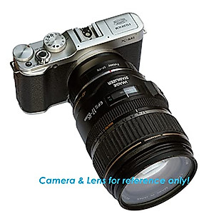 Fotasy Manual Cannon EF EF-S Lens to Fuji X Adapter, EOS EF to X Mount Adapter, Compatible with Fujifilm X-Pro1 X-Pro2 X-Pro3 X-E2 X-E3 X-A10 X-T1 X-T2 X-T3 X-T4 X-T10 X-T20 X-T30 X-T30II X-T100 X-H1