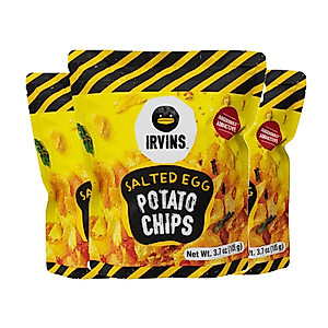 IRVINS Salted Egg Potato Chips Crisps 105g (Pack of 3)