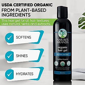 Hair Gel Organic 8 Oz Bottle Made By Herbal Choice Mari