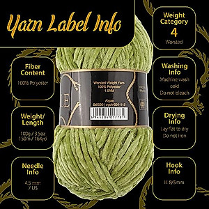 JubileeYarn Chenille Yarn - Worsted Weight - 100g/Skein - Shades of Pink - 4 Skeins