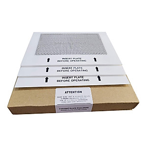 LUFUTATECH Universal Ceramic Ozone Plates for Generic Ozone Generators Washable Purification Air Purifier, 6.5" x 4.5" Inches Replacement Ozone Plates (3 Pack)