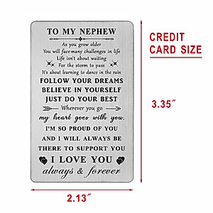 HYHYDHP Nephew Birthday Card Gifts from Aunt Auntie - Fathers Day Cards for Nephew from Uncle - I Love My Nephew Presents