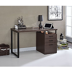 Acme Coy 3-Drawer Wooden Home Office Desk in Dark Oak