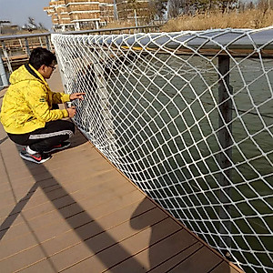 ASPZQ Children Nylon Rope Net Stair Protection Net Balcony Anti-Fall Net Pet Net Children's Railing Stair Balcony Protective Netting Color : 5cm mesh, Size : 2x10m(7x33ft)