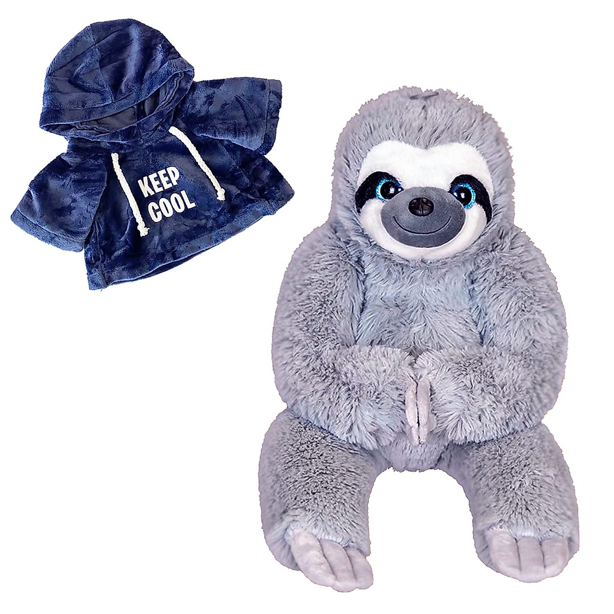 AKMRWJWC Sloth Stuffed Animals Soft Three-Toed Removable Pink T-Shirt Hanging Plush Sloth Hands That Connect Plush Toys 12 Inches