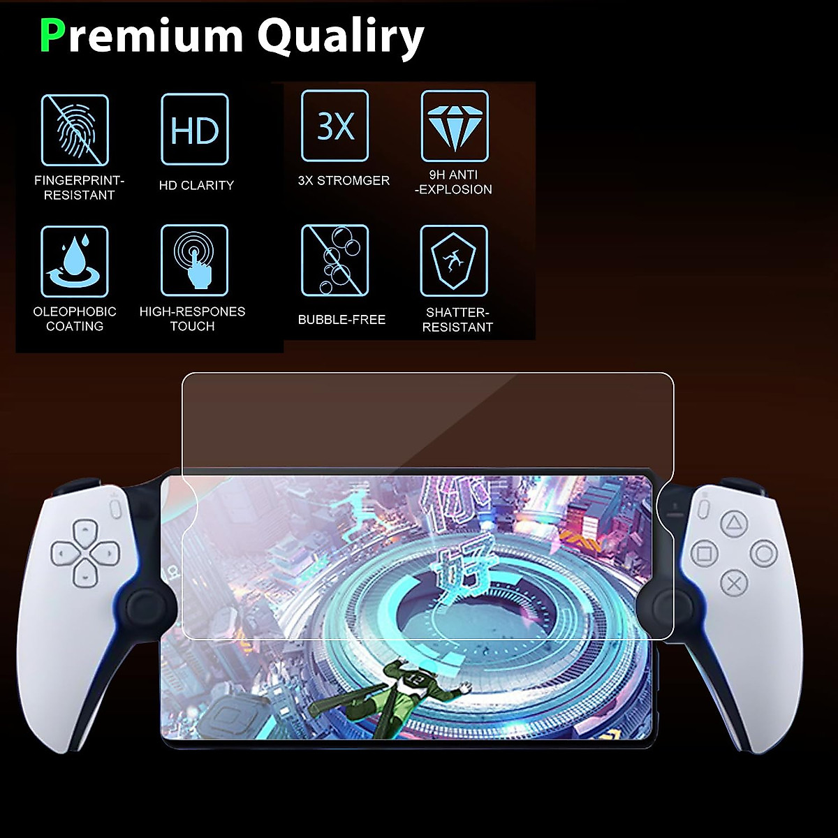 Ltezixal [2packs Screen Protector For Sony Playstation PS5 Portal 8 inch, Anti-Scratch, 9H Hardness,Touch Sensitive,Bubble Free Screen Protector for Sony Playstation PS5 Portal Handheld Game.