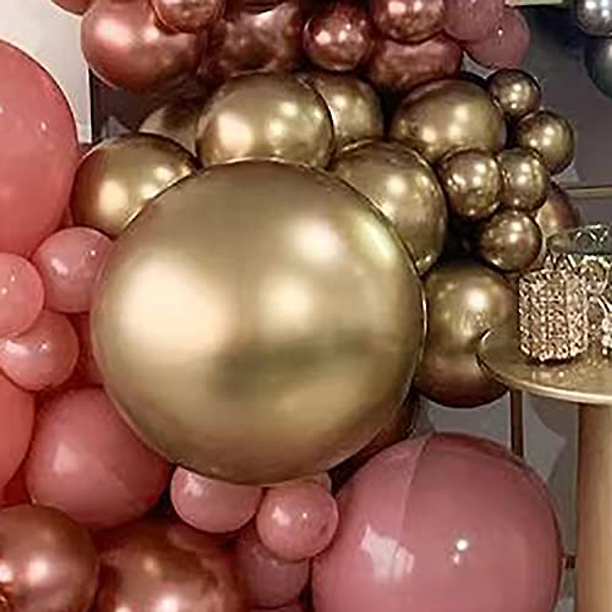 Gold Metallic Balloons 55pcs Chrome Metallic Helium Latex Balloons 18 inch 12inch 5inch for Birthday Baby Shower Wedding Party Decorations