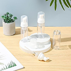 3PCS 2 Oz Foam Bottles, Empty Foam Pump Dispenser, Shampoo Foam Pump Bottles, Foaming Soap Pump for Travel Cleaning Hand Soap, Cleanser, Shampoo（60 Ml, Clear）