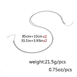 Acenail Boho Sexy Beach Body Chain Crystal Bikini Belt Chains Summer Rhinestone Bra Chain Waist Body Jewelry for Women (Silver)