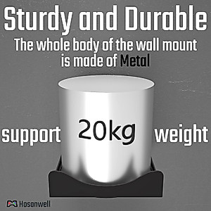 Hosanwell Xbox Series X Wall Mount,Metal Support-5 in 1 Xbox Series X Wall Mount kit with 2 Way Magnetic Charging Cable,Detachable Controller Holder & Headphone Hanger,Black