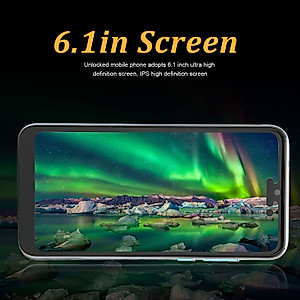 I14pro 4G Cell Phone, 6.1in IPS HD Screen, 4GB RAM 64GB ROM, Dual Card Dual Standby, 16MP Rear 8MP Front, 4000mAh Battery, Face Unlocked Android 11 Smartphone(Dark Green)