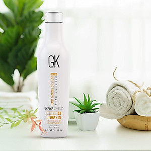 GK HAIR Global Keratin Colored Shield Conditioner (8.11 Fl Oz/240ml) - Deep Cleansing Heat Thermal Protection for Color Treated Dry Damaged Curly Frizzy Hair - Paraben Sulfate Free Unisex