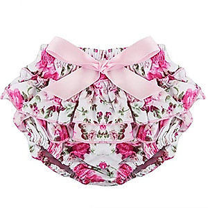 puseky Newborn Baby Girl Auntie Clothes Romper Floral Shorts with Headband Summer Outfits Cute Baby Girl Auntie Outfits 6-12 Months