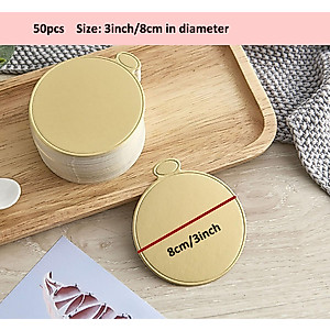 YYaaloa 3.15 Inch Mini Round Golden Cake Boards 50pcs Mousse Cupcake Base Paper Plates Circle Dessert Board (Gold 3inch 50pcs)