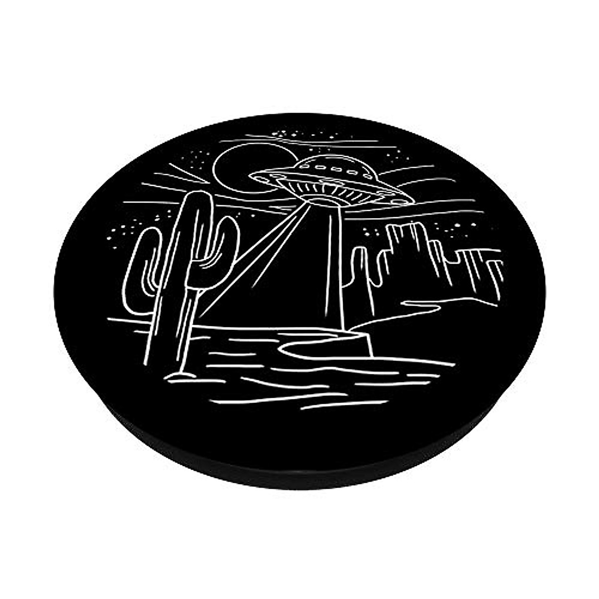 UFO Desert Retro Alien Spaceship Area 51 ET Space Lover Gift PopSockets PopGrip: Swappable Grip for Phones & Tablets