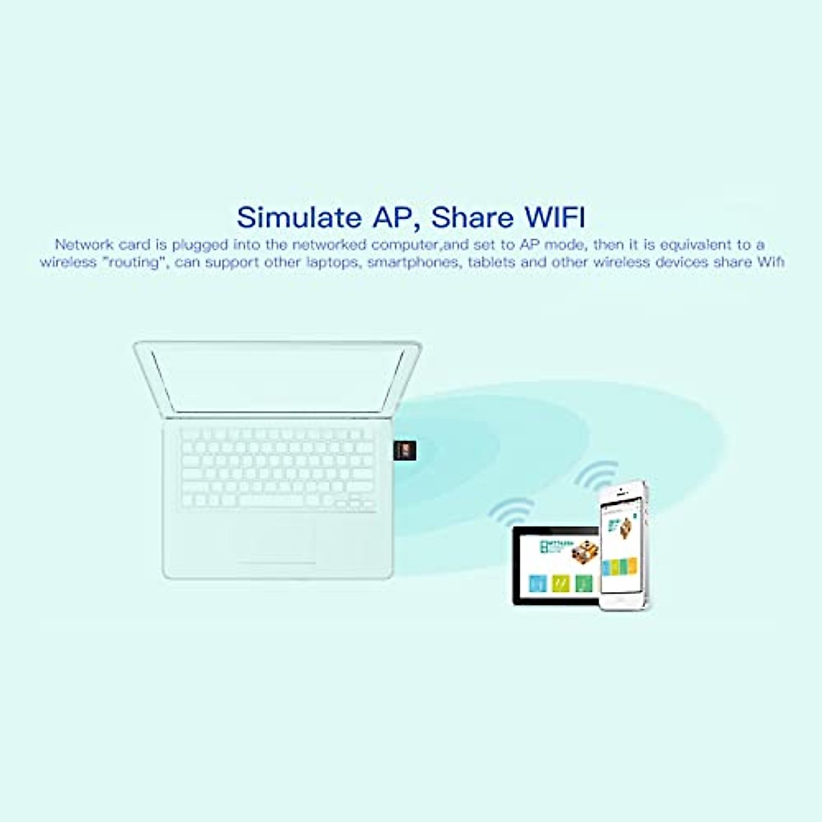 USB WiFi Adapter for PC, AC600M USB 2.0 WiFi 5 Dongle 802.11ac Wireless Network Adapter with Dual Band 2.4GHz/5Ghz for Desktop Laptop Support Windows 10/8/7/XP, MAC OS, Linux etc
