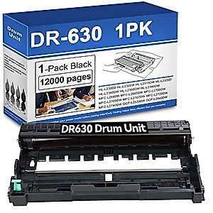 TcxLink DR630 Compatible DR-630 Black Drum Unit Replacement for Brother HL-L2300D HL-L2305W HL-L2315DW HL-L2320D Printer Toner.(1 Pack)