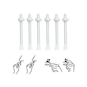 60 Packs Nose Wax Spatulas Small Waxing Applicator Sticks for Nostril Nasal Cleaning Ear Hairs Face Eyebrows Hair Removal