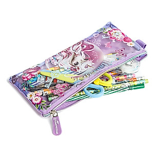 MOHCO Kids Backpack 16in Clear Transparent Backpack See Through School Bookbag with Lunch Bag and Pencil Case boys and Girls