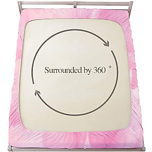 Black Girl Magic Bedding Sets Queen Size African American Girl Fitted Sheet Set Cute Little Afro Black Princess Bed Sheet Set for Girl Bedroom Room Decor (1 Fitted Sheet + 2 Pillowcases) Pink