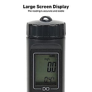 Dissolved Oxygen Detector, High Accuracy Water Oxygen Measuring Pen Large Display Screen for Mariculture