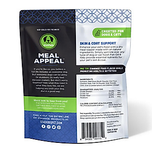 Stashios: Meal Appeal: Skin & Coat Support Food Topper - Beef 4 Oz, Dogs & Cats, Slow Baked Powder, Enhance Food Flavor, Support Nutrition & Health