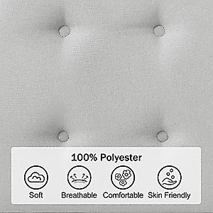 downluxe Indoor Chair Cushions for Dining Chairs, Tufted Soft and Comfortable Memory Foam Kitchen Chair Pads with Non-Slip Bottom for Dining Room and Office, 17" x 16" x 1.5", Light Grey, 6 Pack