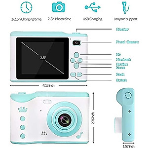 GIENEX Kids Selfie Camera, Christmas Birthday Gifts for Boys Age 3-9, HD Digital Video Cameras for Toddler, Portable Toy for 3 4 5 6 7 8 Year Old Boy with 32GB SD Card (Color : Pink)