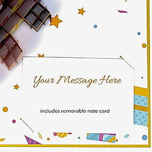 Paper Love Happy Birthday Pop Up Card, For Adults and Kids - 5" x 7" Cover - Includes Envelope and Note Tag