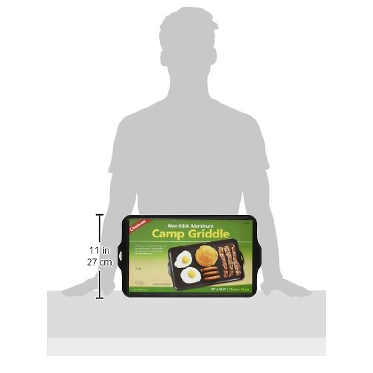 Coghlan's 7640 Non-Stick Two Burner Griddle, 16-1/2 Inches x 10 Inches